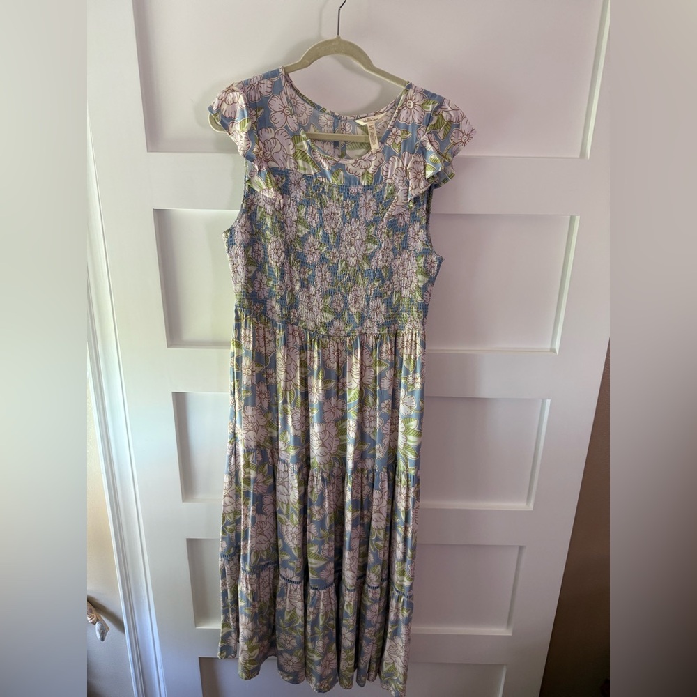 Matilda Jane Floral Maxi Dress - Blue And Pink - Gem